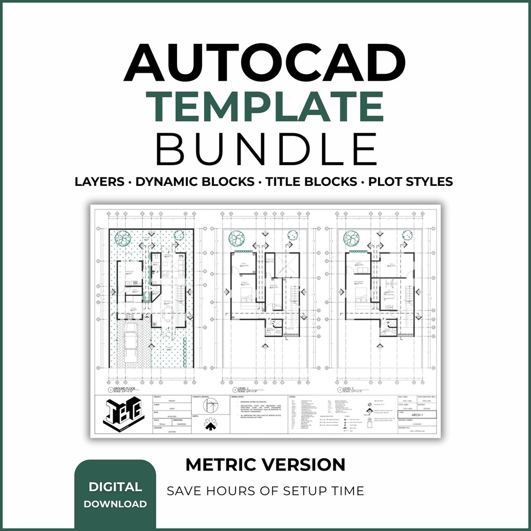 Professional Autocad Templates – Complete Metric System Bundle - Etsy