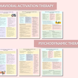 Therapy Interventions Cheat Sheet Bundle | Mental Health Therapy Notes ...