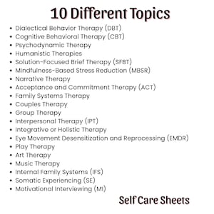 Therapeutic Modality Cheat Sheet Bundle | Psychology Cheat Sheet ...