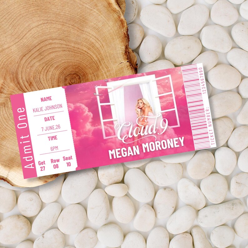 Megan Moroney the Cloud 9 Tour Ticket Template - Concert Tickets ...