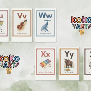 Printable Alphabet Flash Cards, Classroom Decor, Toddlers Preschool ...