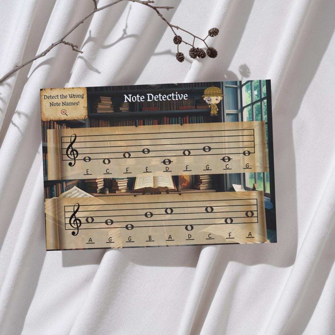 Printable Music Games for Kids: Note Recognition, Music Theory, Music ...
