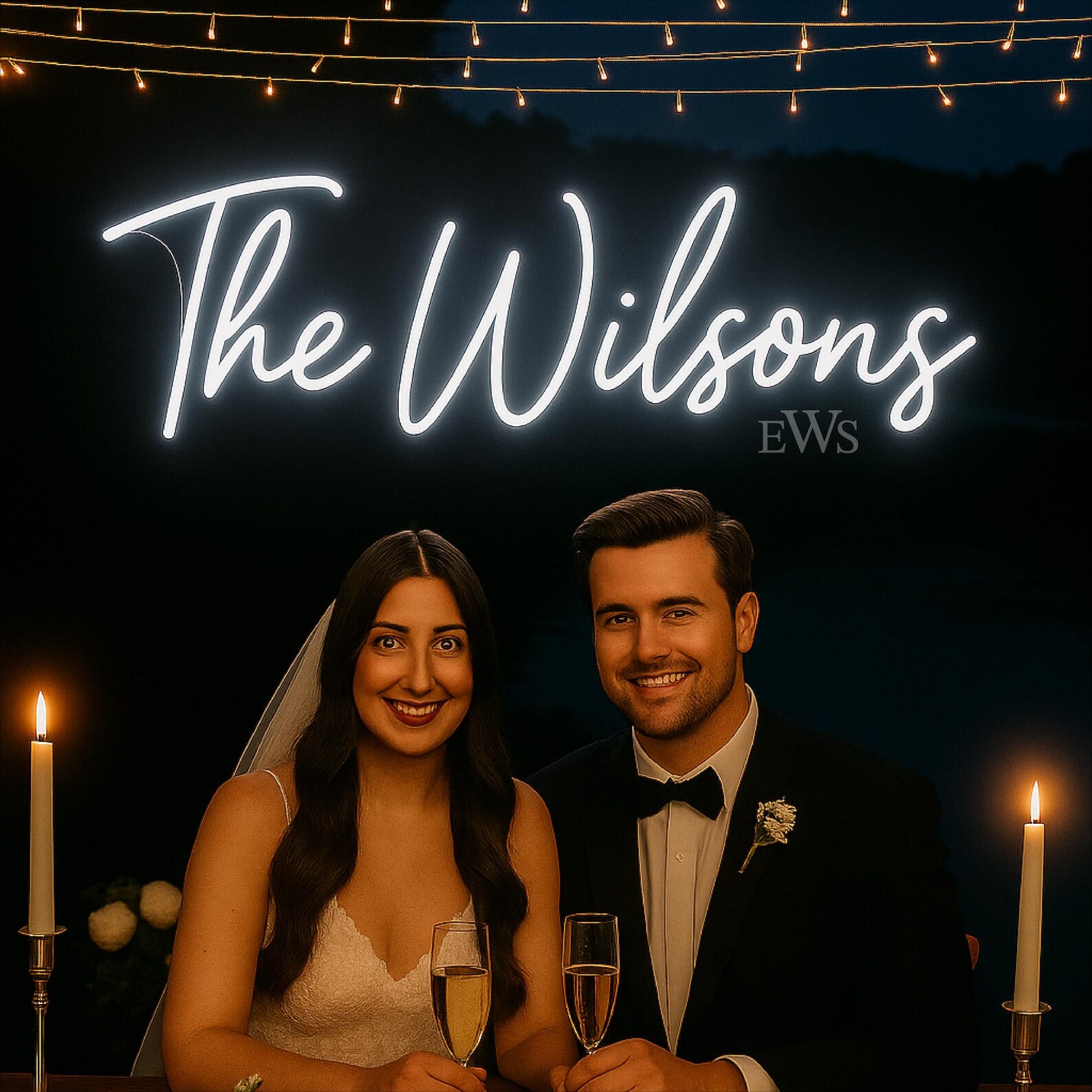 Custom Wedding Name Neon Sign: Wedding Decor, Wedding Backdrop, Wedding ...