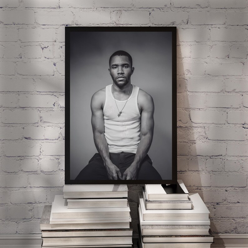 Frank Ocean Poster | Blonde Album Art Print | Minimalist R&B Wall Decor ...