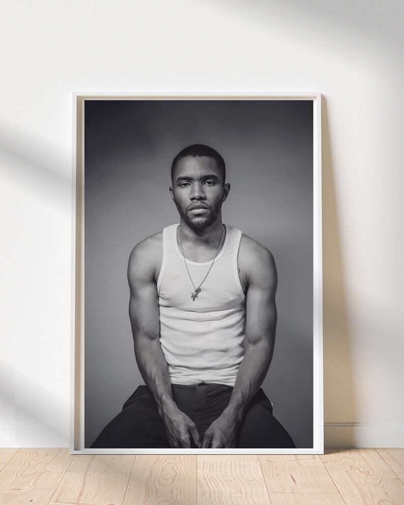 Frank Ocean Poster | Blonde Album Art Print | Minimalist R&B Wall Decor ...