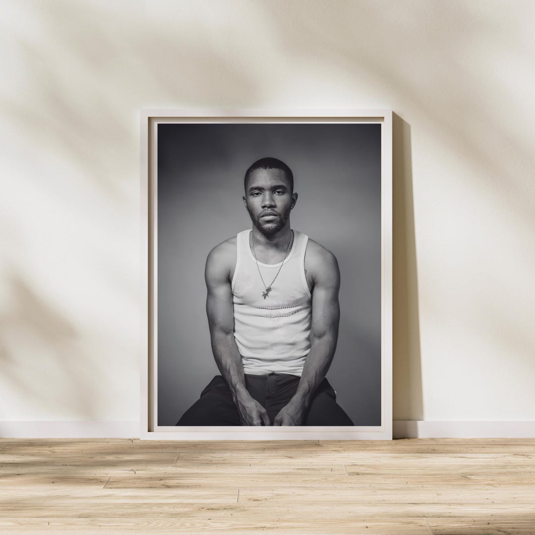 Frank Ocean Poster | Blonde Album Art Print | Minimalist R&B Wall Decor ...