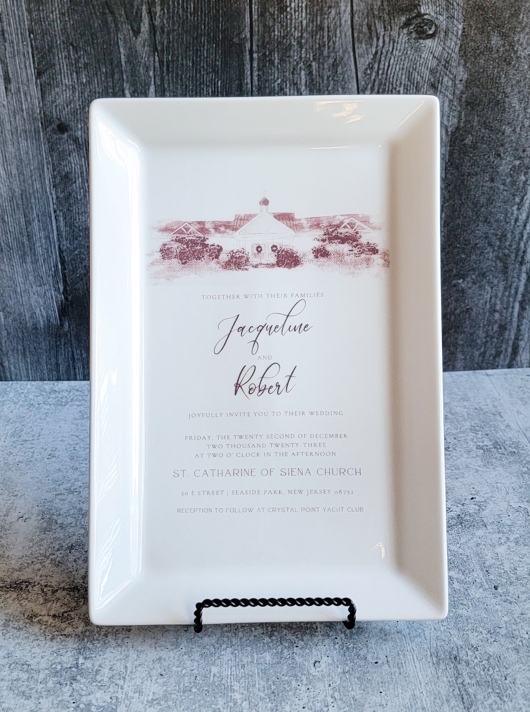 Wedding Invitation Custom Pottery - Etsy