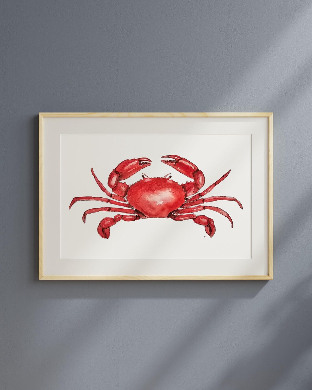 Crab Watercolor Painting Original Art Fine Art Giclée Print - Etsy