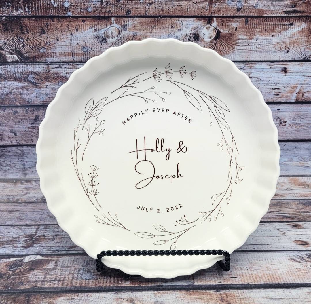Ceramic Custom Wedding Pottery, Pie Tart Quiche Dish - Etsy