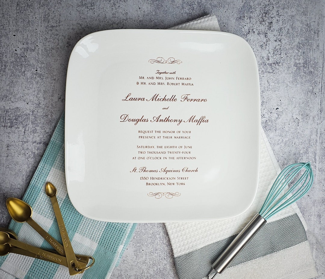 Wedding Invitation Custom Pottery - Etsy