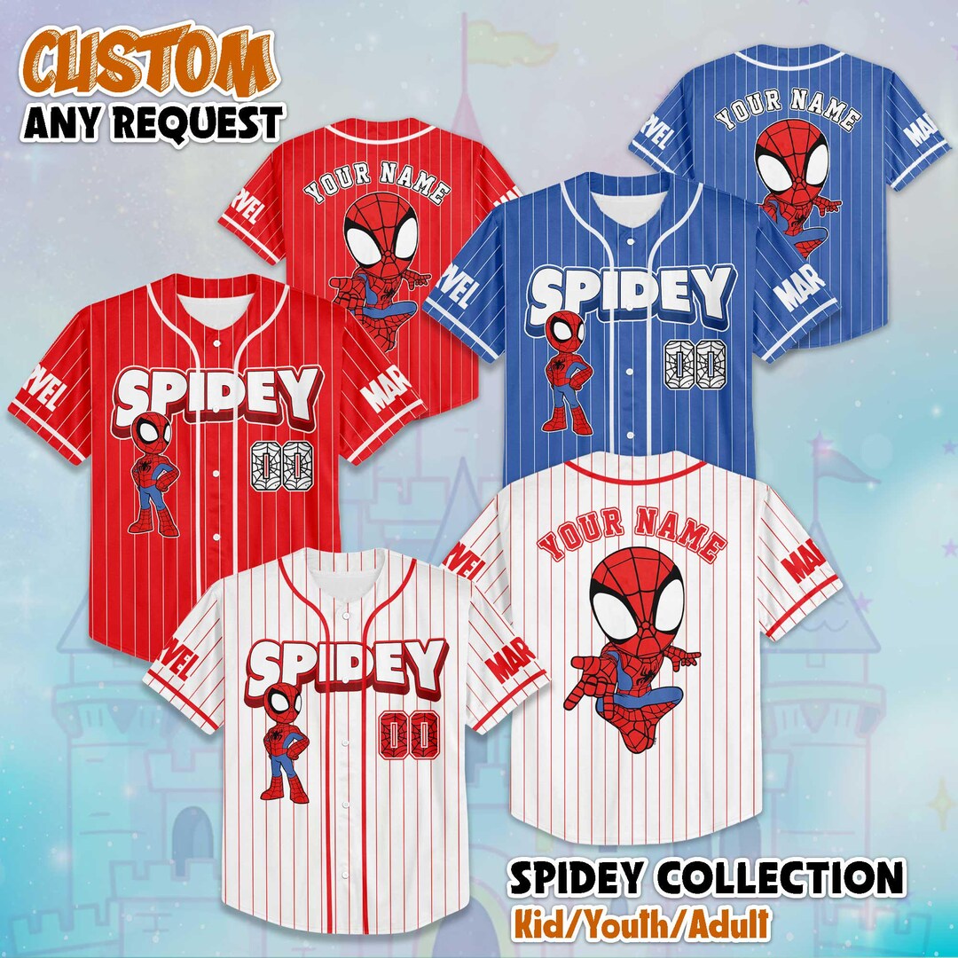 Custom Spidey Collection Baseball Jersey, Disney Spidey and His Amazing ...