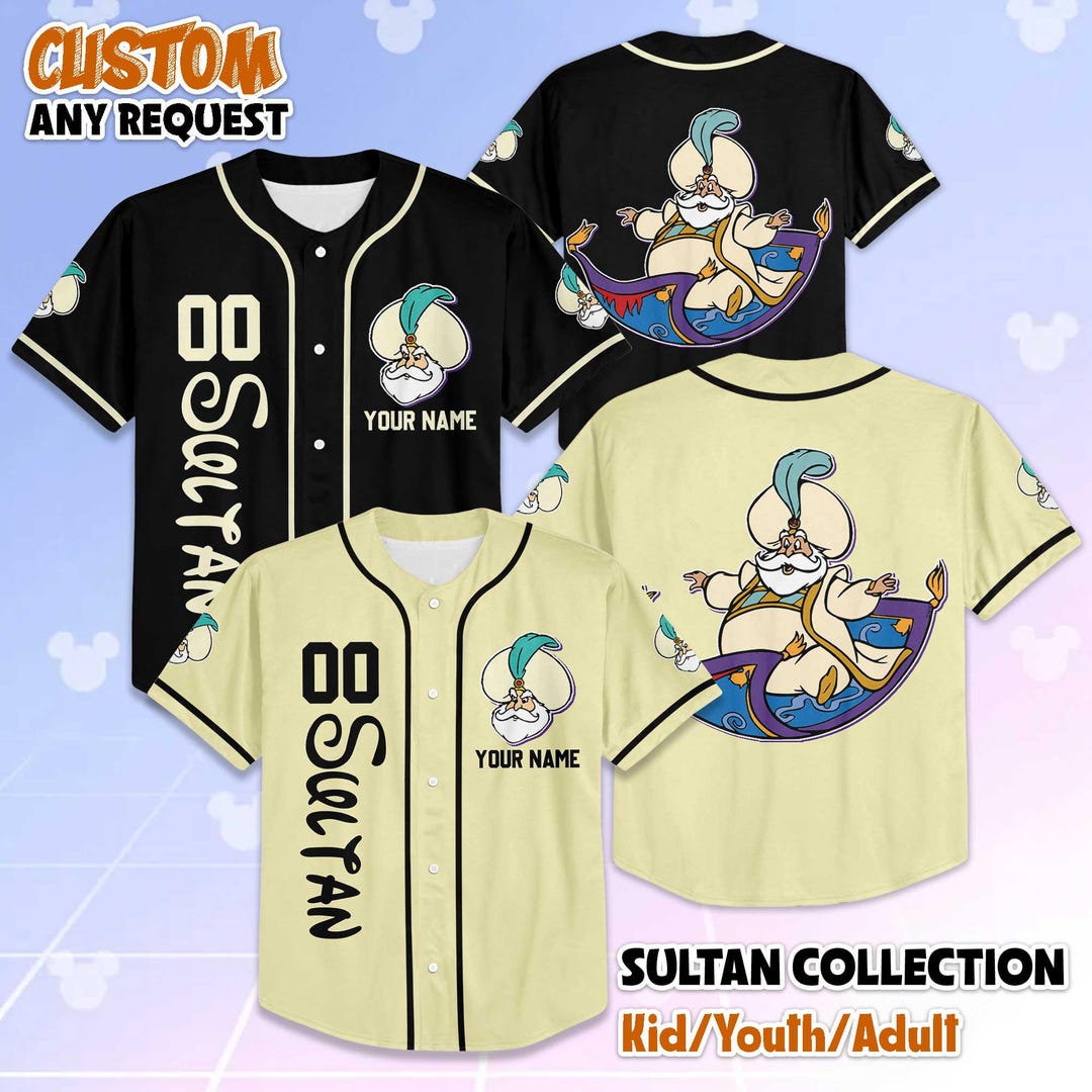 Personalized the Sultan of Agrabah Baseball Jersey, Custom Disney ...