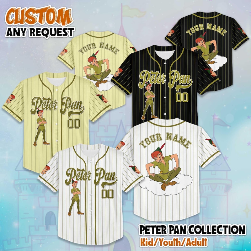 Peter Pan Baseball Shirt - Etsy