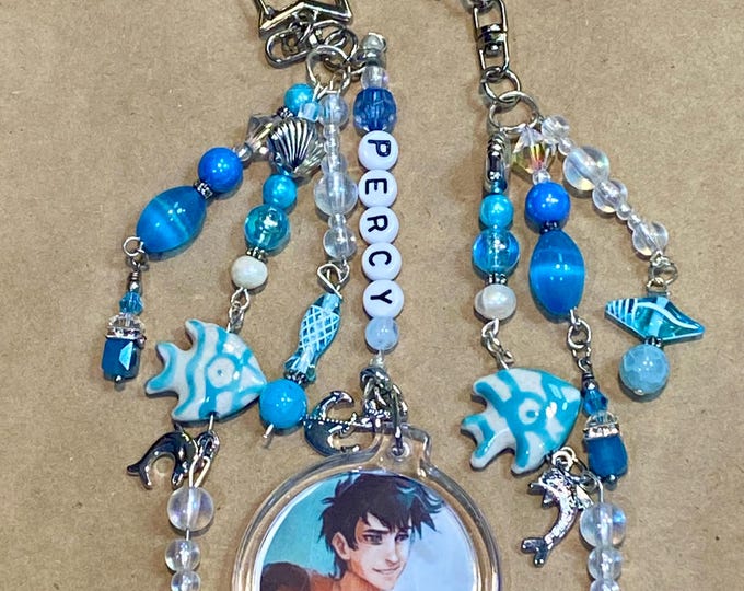 Limited Edition Custom Percy Jackson Inspired Keychain Beads Trinkets ...
