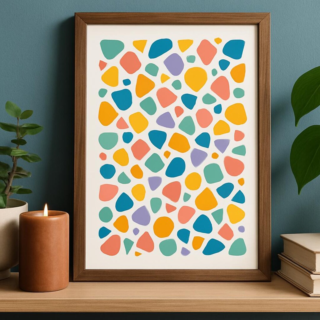 Confetti Kids Poster – Pastel Terrazzo – Kids Poster Playful Wall Decor ...