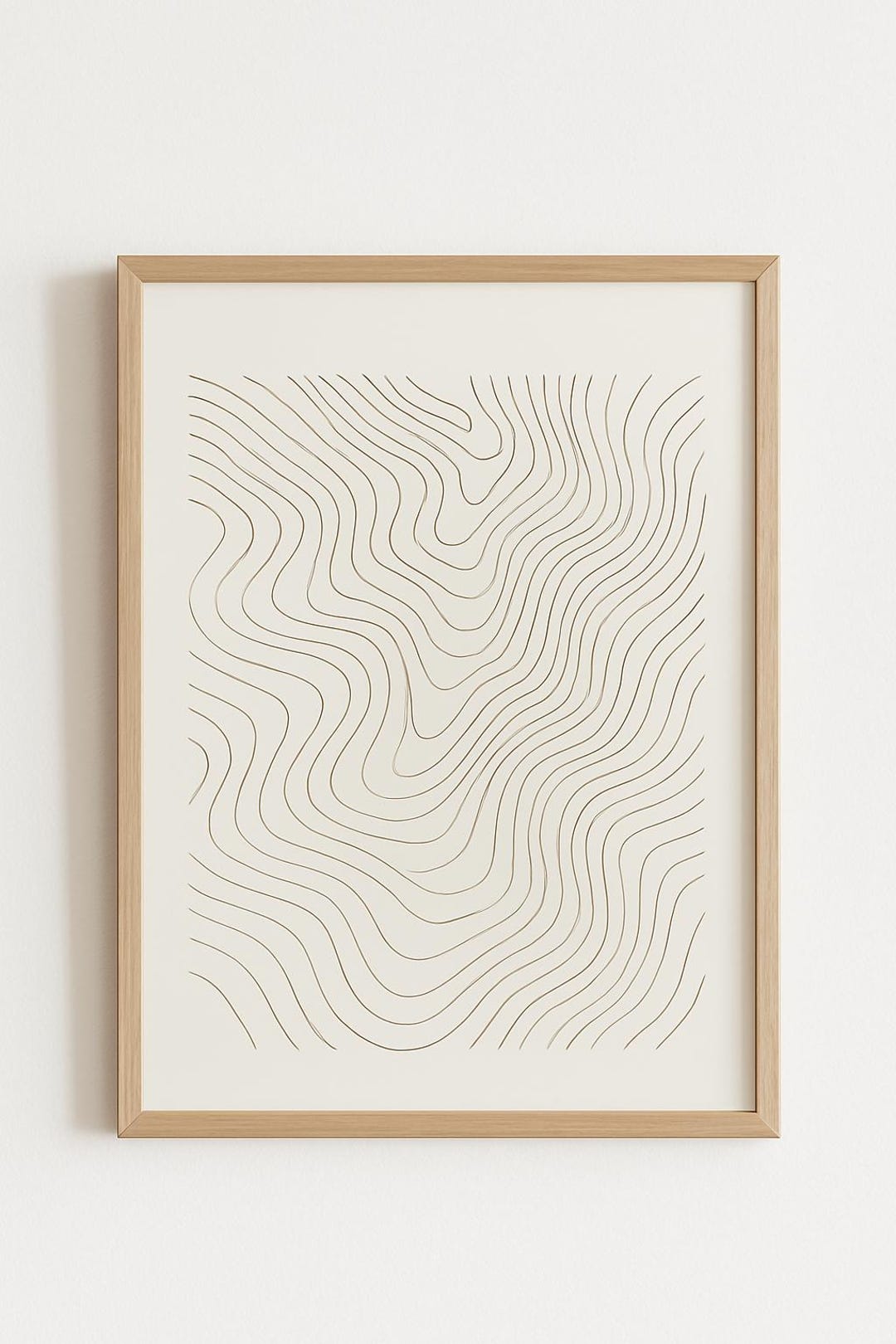 Topography Poster – Contour Lines – Technical Graphic Wall Art ...