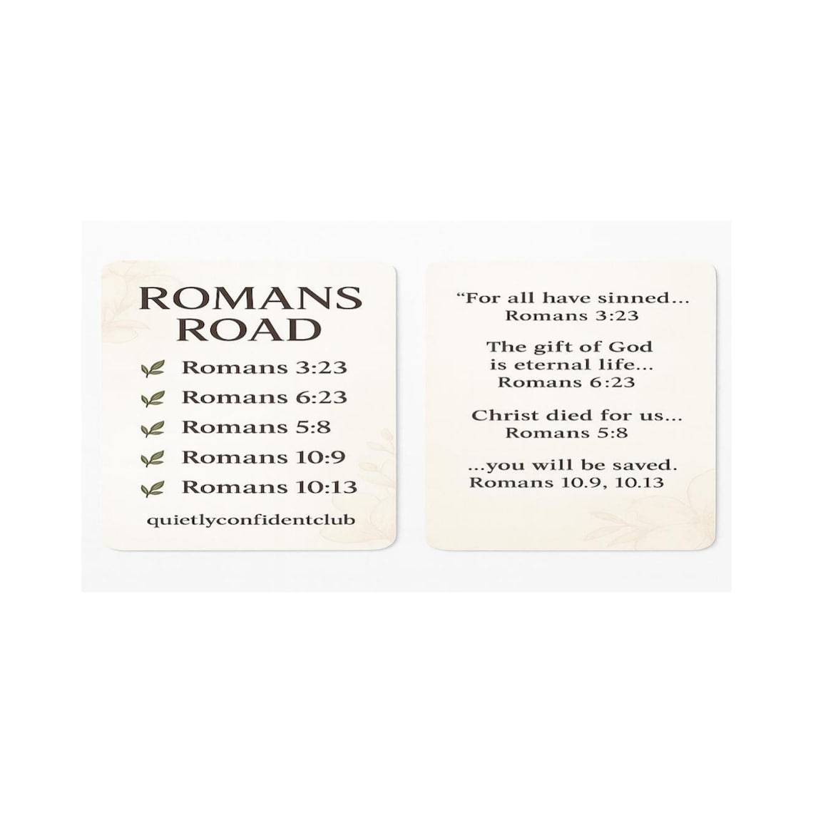 Romans Road Mini Card | Printable Christian Scripture Card | Faith ...