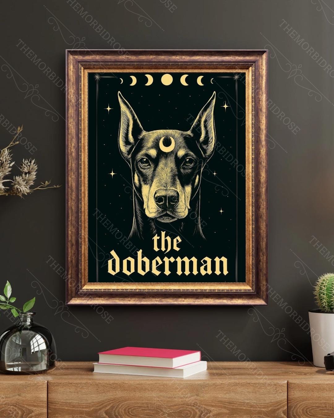 The Doberman - Gothic Tarot Style Art Digital Print - Etsy