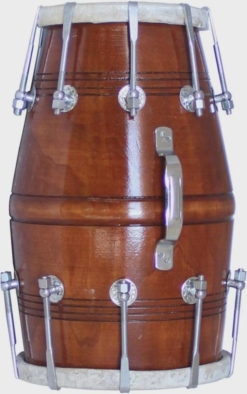 Wooden Dholak Indian Folk Indian Musical Instrument Nuts N Bolt Drum ...