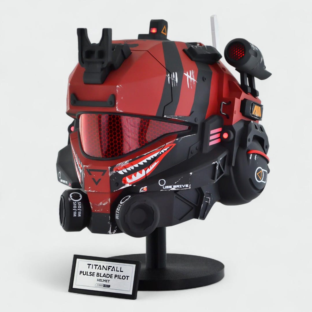 Titanfall 2 Pulse Blade Pilot - Shark Red Helmet / Cosplay Helmet ...