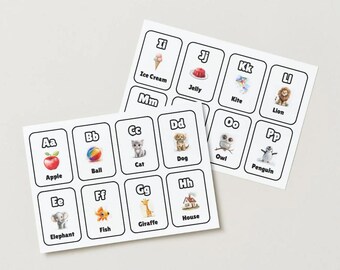 Printable Alphabet A to Z Flashcards | Early Learning | Colorful ABC ...