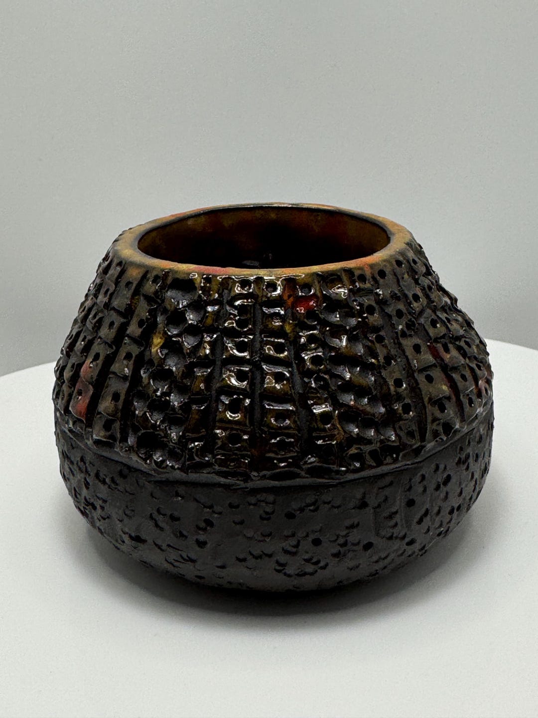 Handmade Obsidian-clay Decorative Vase - Etsy