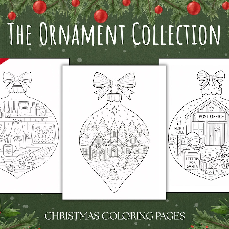 Adult Coloring Ornaments - Etsy