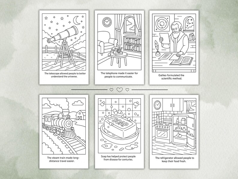 Inventions Coloring Book for Kids: STEM Educational Activity (printable ...