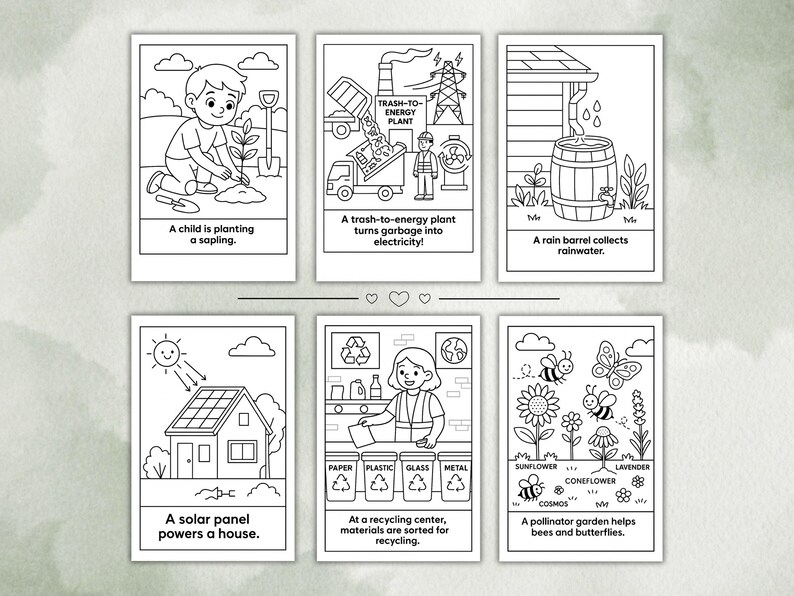 Eco-themed Coloring Book for Kids: Sustainability & Nature Printable ...