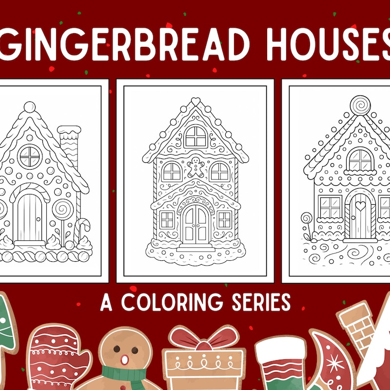 Coloring Sheet Candy House - Etsy UK