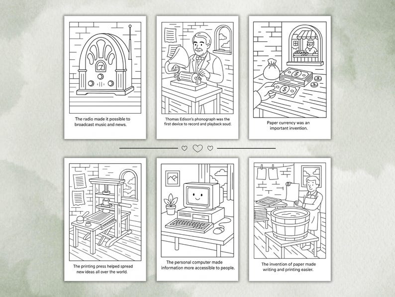 Inventions Coloring Book for Kids: STEM Educational Activity (printable ...
