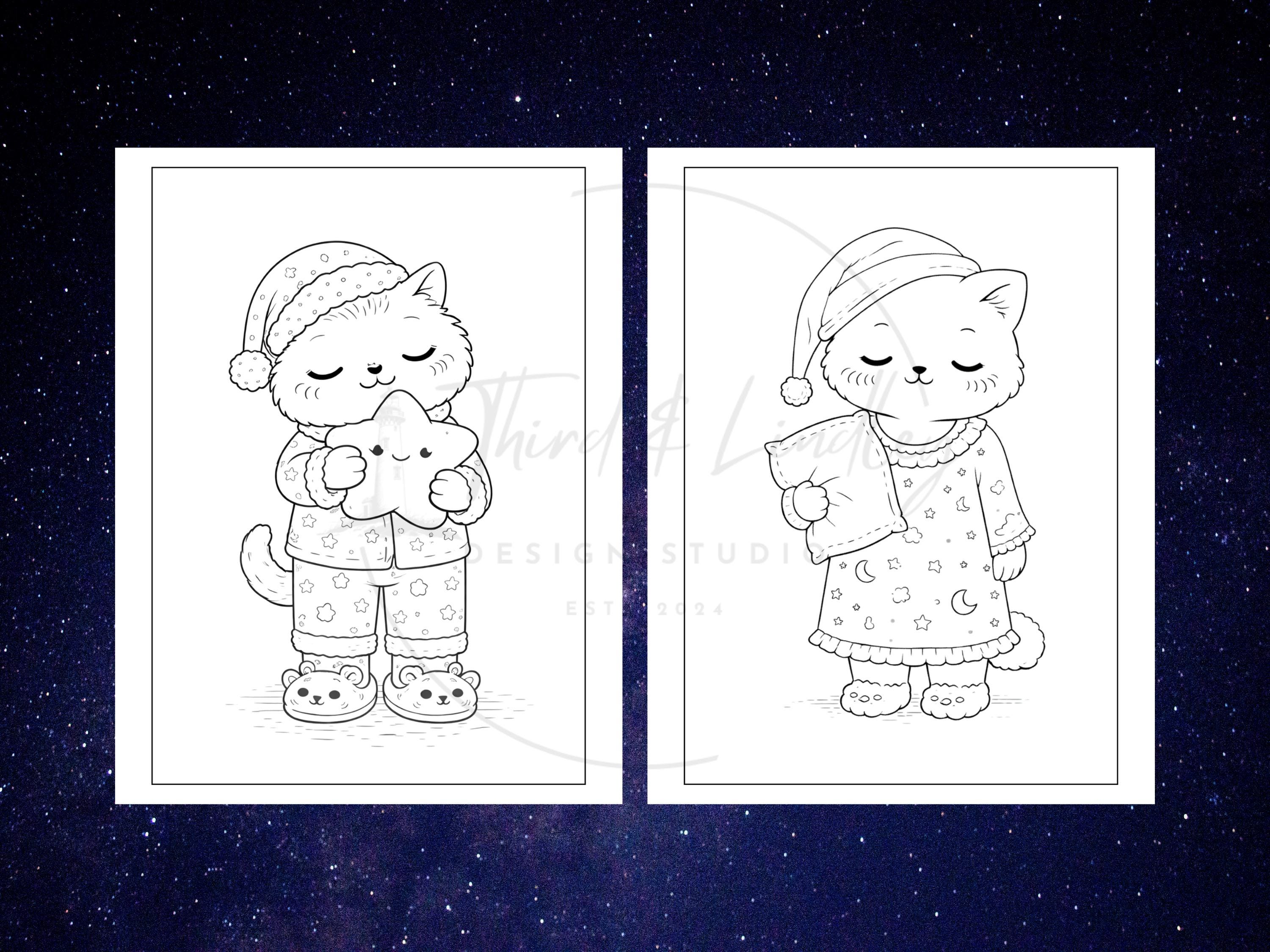 Dreamy Critters Coloring Book: 20 Cute, Sleepy Bedtime-themed Animal ...