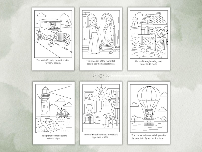 Inventions Coloring Book for Kids: STEM Educational Activity (printable ...