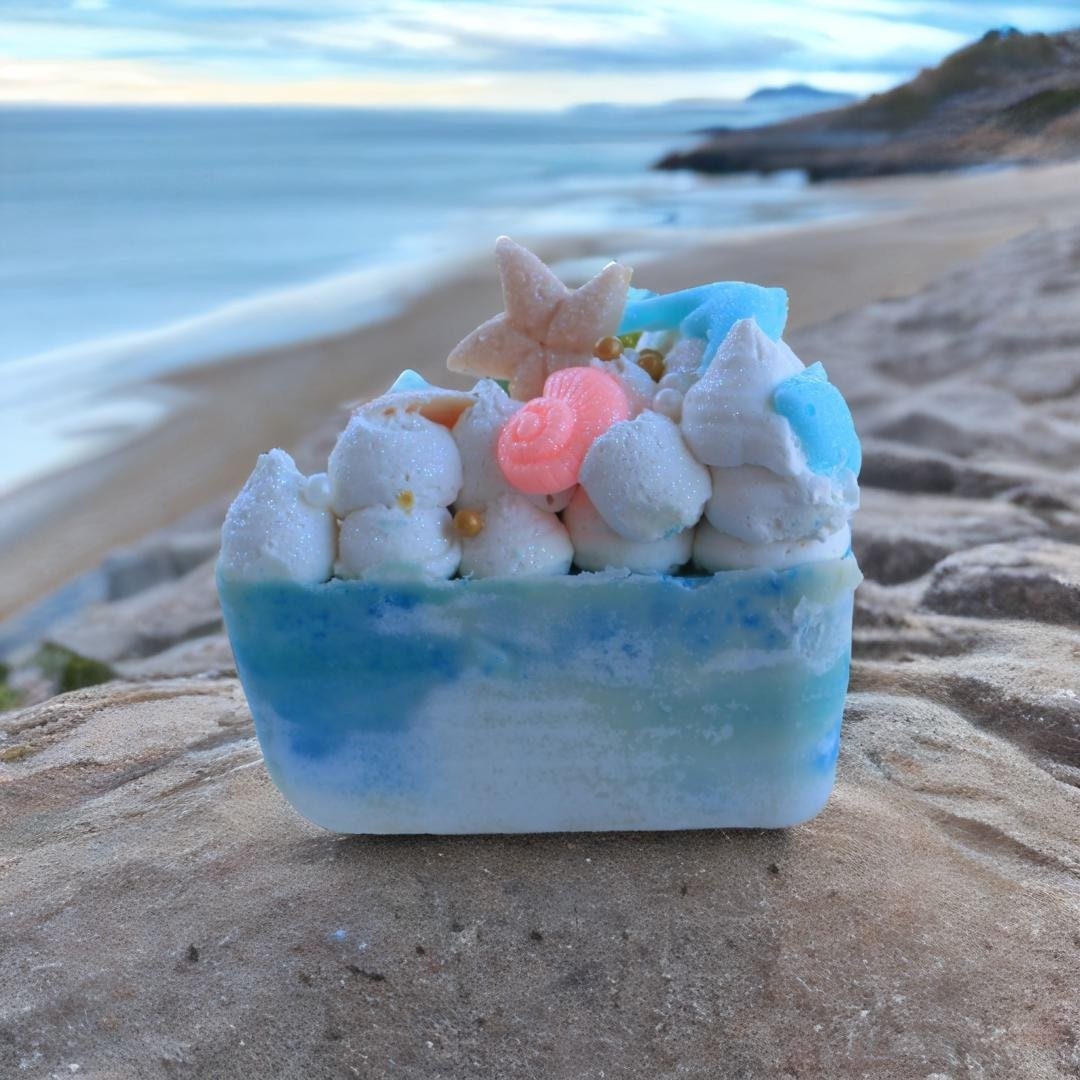 Sea Life Soap Cake Slice, Beach Themed Soaps - Etsy