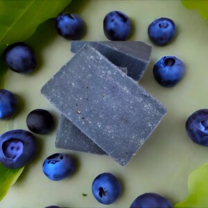 Blueberry Bliss Soap Bar, Handmade Soap Scrub Bar - Etsy