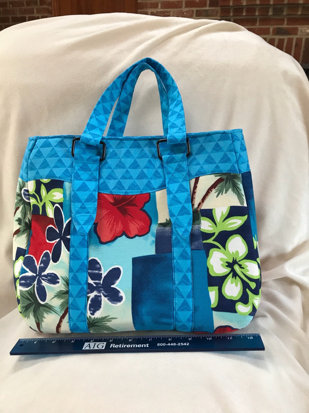 Hawaiian Print Large Handbag - Etsy
