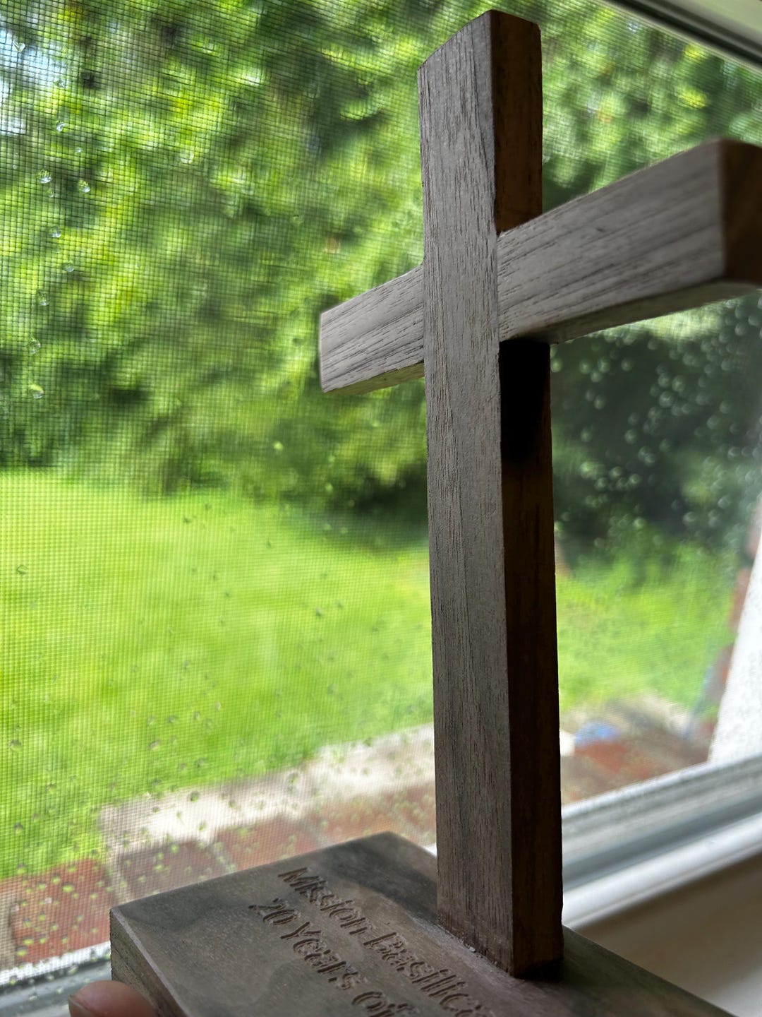 Handcrafted Wooden Cross With Stand – Custom Stain & Size Options ...