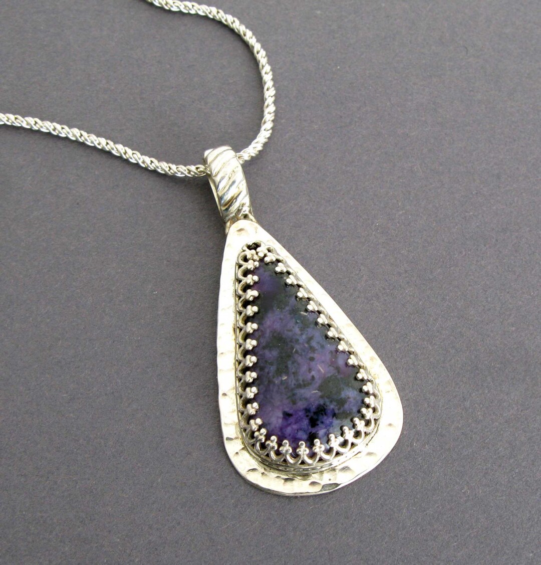 Charoite Necklace Handmade Charoite Jewelry, Charoite and Sterling ...