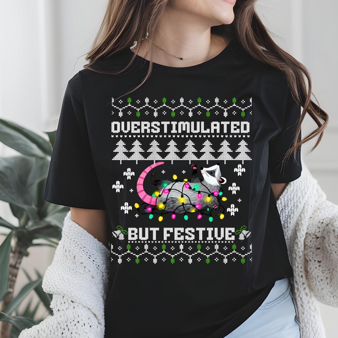 Overstimulated but Still Festive Comfort Colors T-shirt, Neurodivergent ...