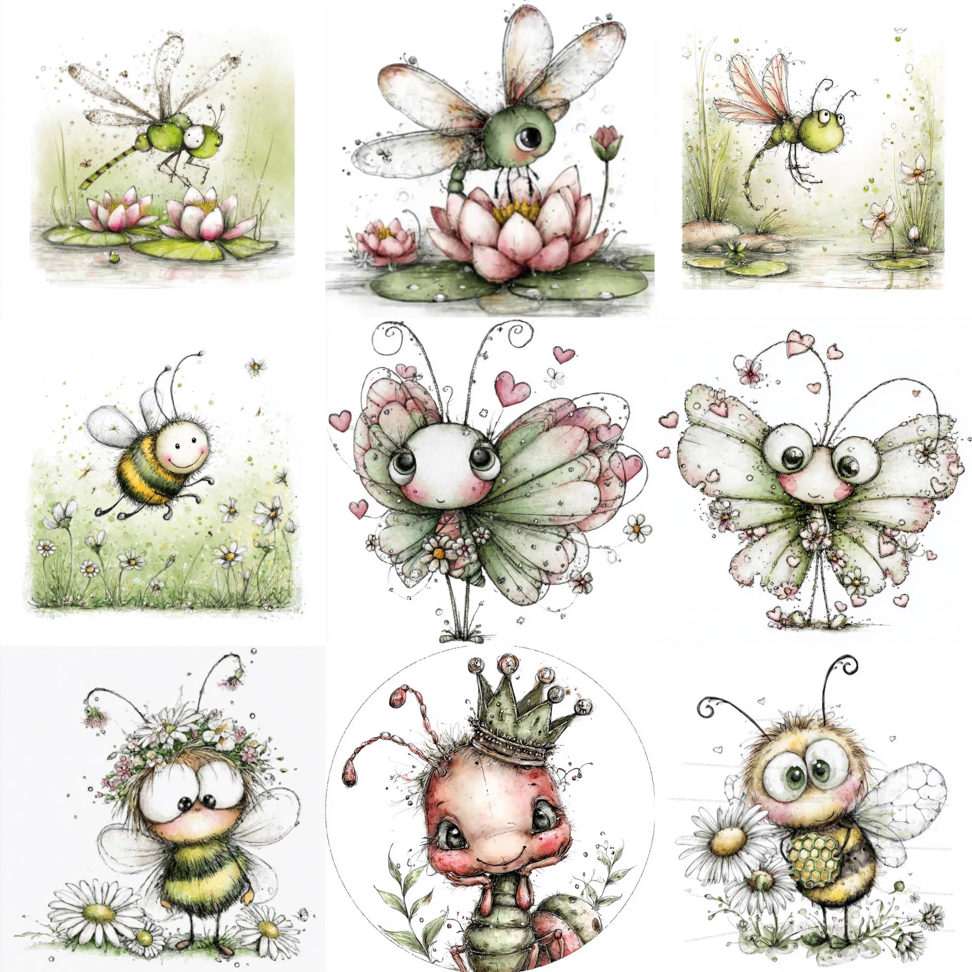 Watercolor Spring Bugs Clipart 144 PNG Garden Insects (digital Download ...