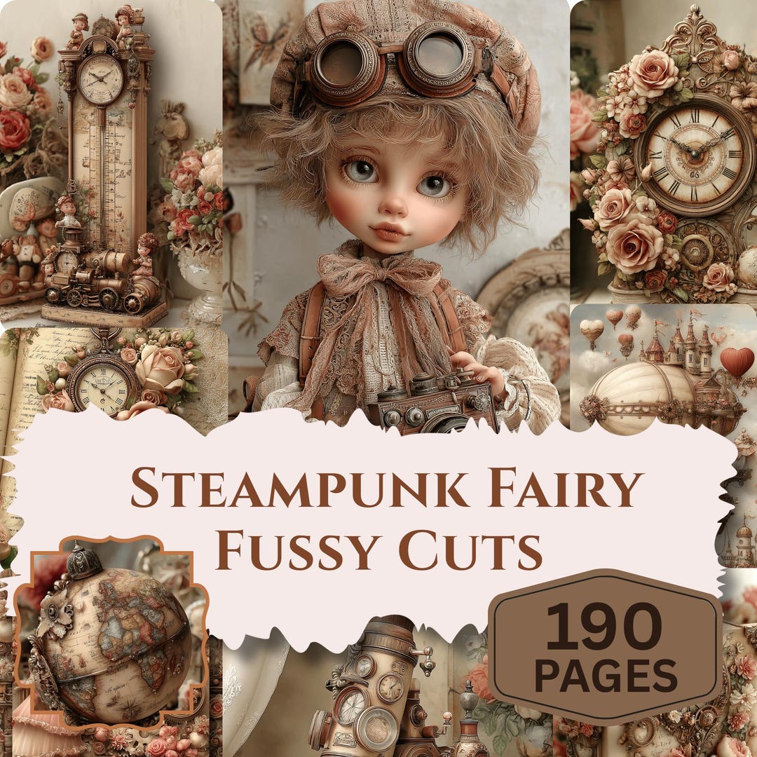 Steampunk Fairy : Whimsical Fantasy Ephemera 190 Pages Vintage ...