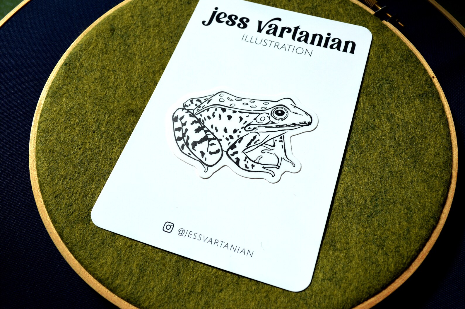 Southern Leopard Frog Sticker. Hand Drawn. Ink Illustration. Matte ...