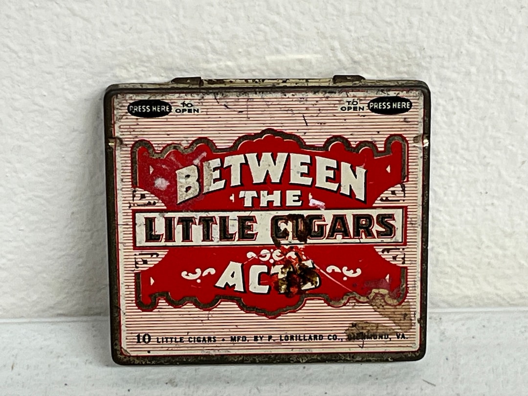 Vintage Between the Acts Little Cigars Tin - Etsy
