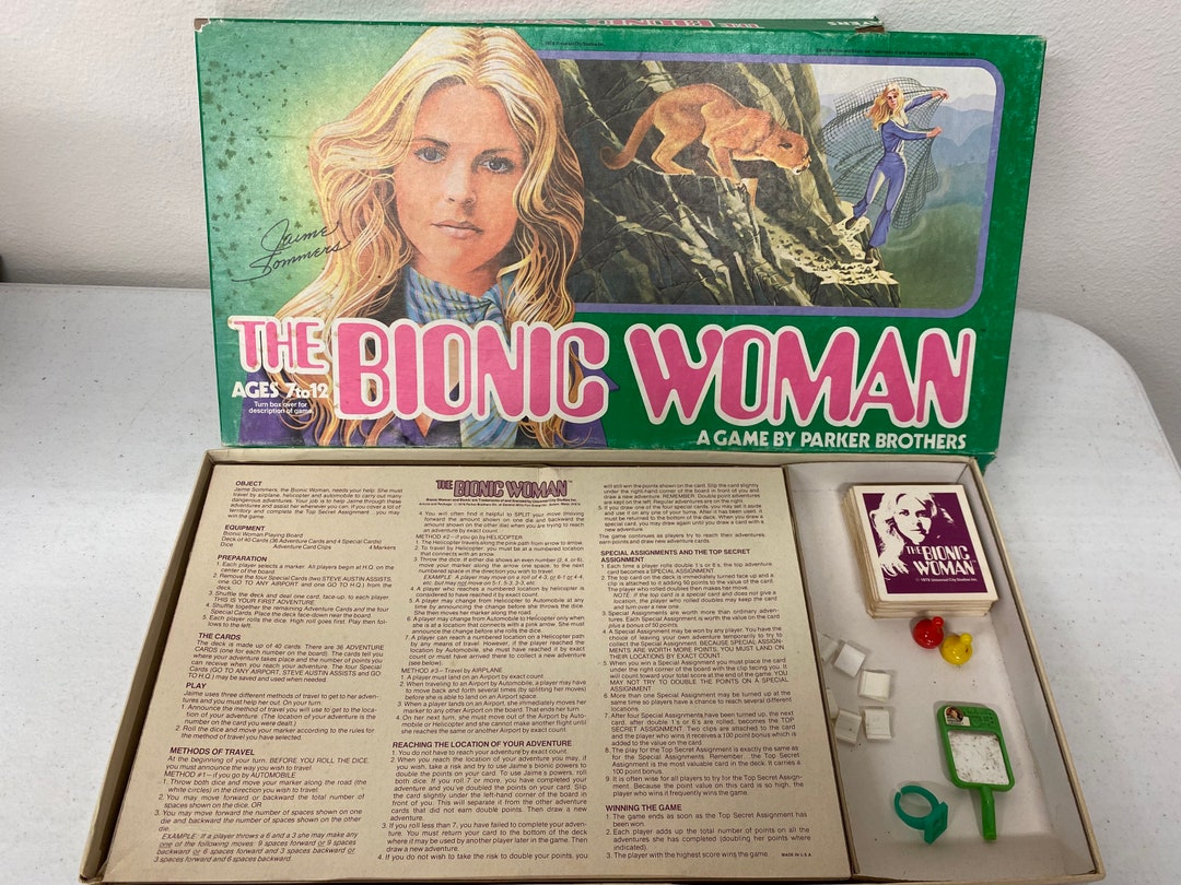 Vintage Rare 1976 Bionic Woman Board Game in Box by Parker Brothers - Etsy