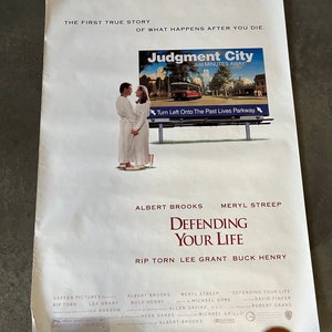 1991 Defending Your Life Movie Poster Geffen Pictures and Warner Bros ...