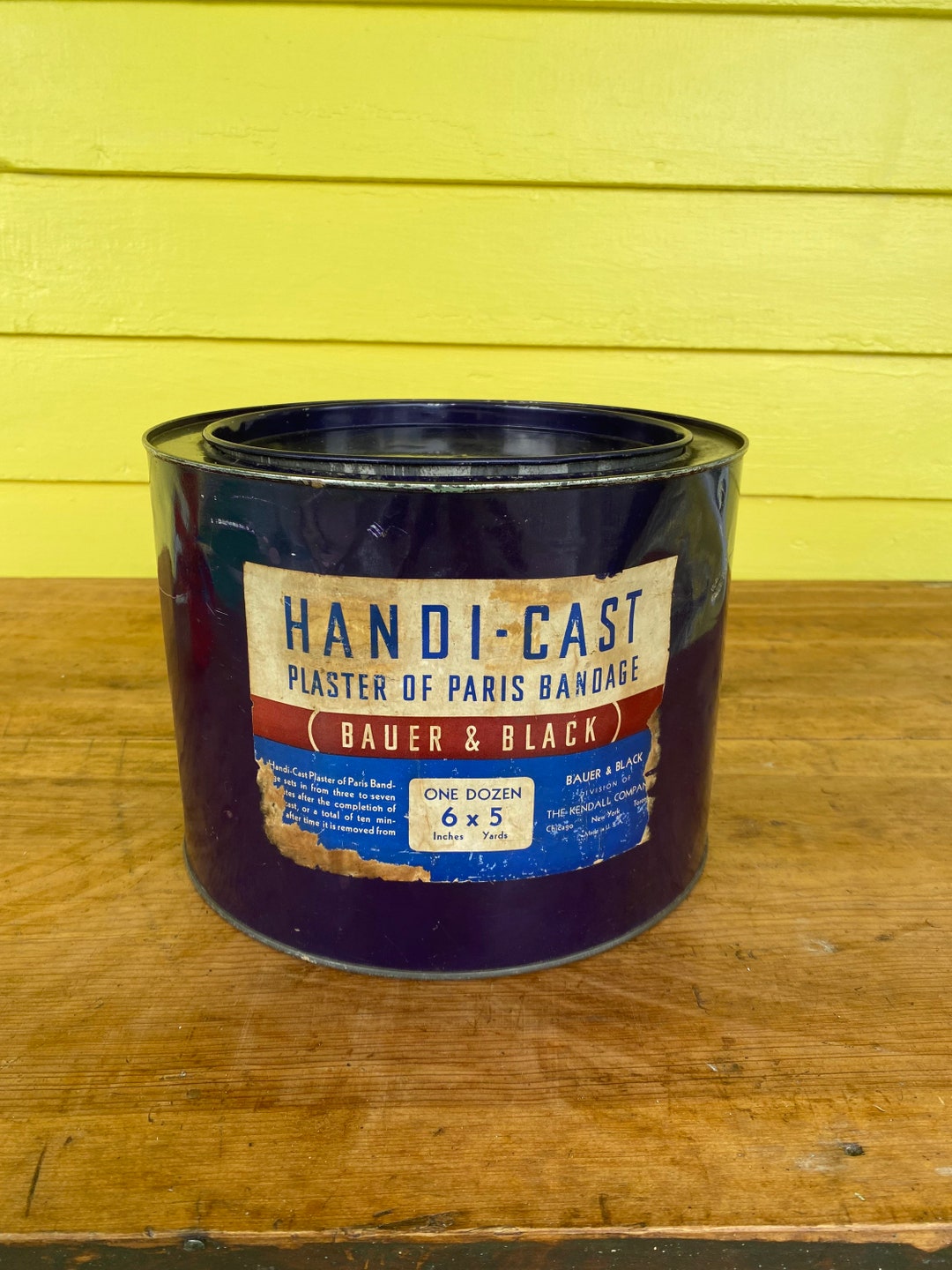 Vintage Rare Handi Cast Plaster of Paris Bandage by Bauer & Black Metal ...