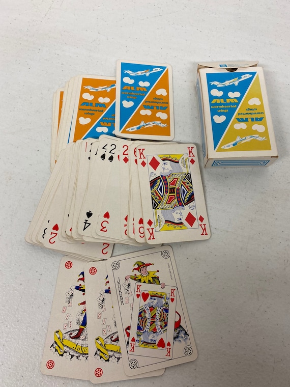 Vintage ALM Airlines Playing Cards Complete - Etsy