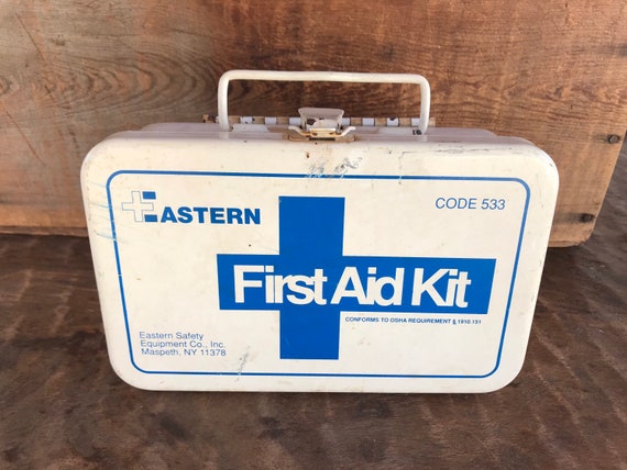 Vintage Eastern First Aid Kit Metal Box With Wall Mount | Etsy