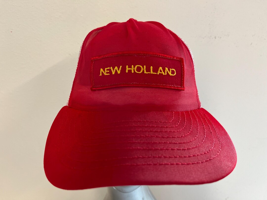 Vintage New Holland Red Mesh Trucker Hat Farm Hat Patch Hat Snapback - Etsy
