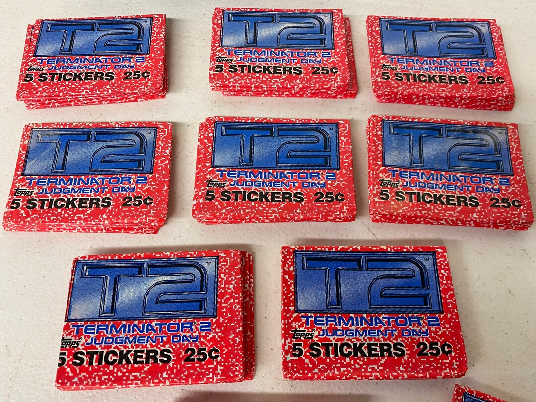 Vintage 1991 Terminator 2 Judgement Day Movie Sticker Cards Still in ...
